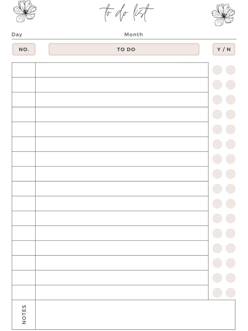 Digital Downloadable Daily Planner, Printable Planner, Daily Tasks ...
