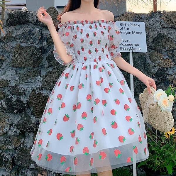 Strawberry Dress Women - Etsy