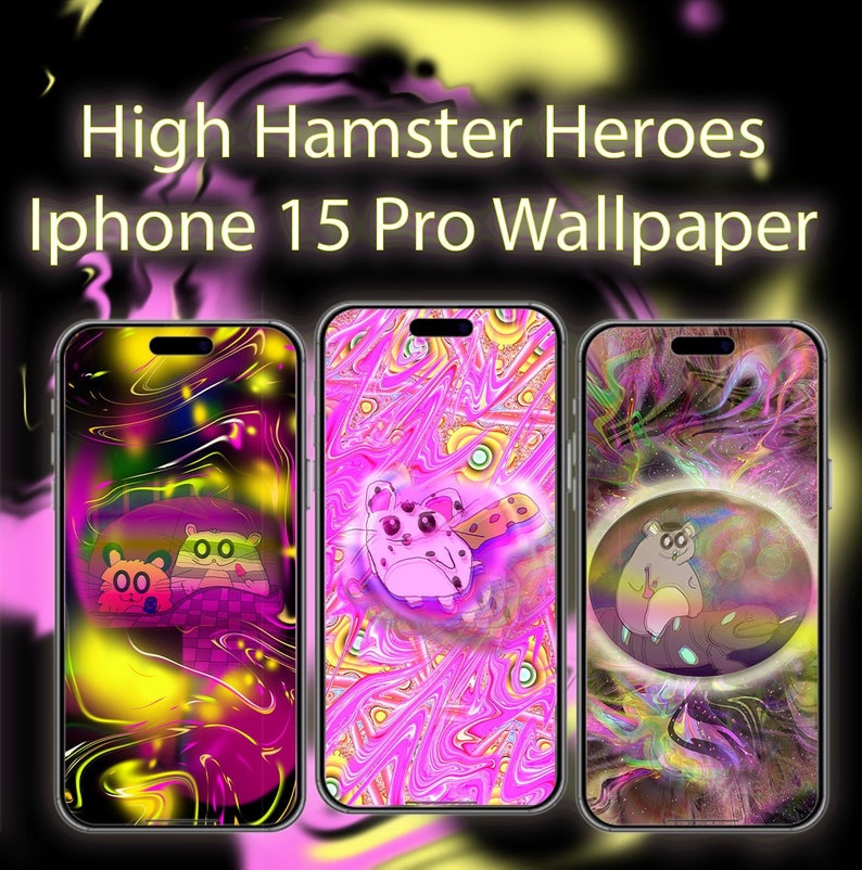 Hamster Heroes iPhone 15 Pro Wallpaper - Etsy