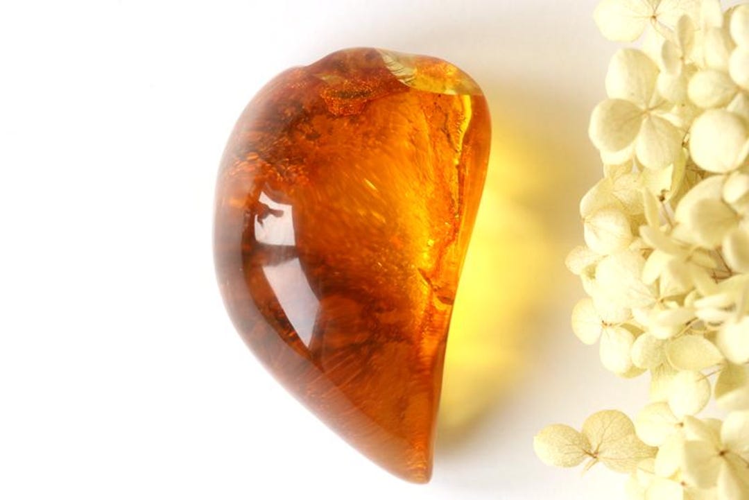 Oval Large Amber Stone, Massive Natural Amber Stone, Polished Amber ...