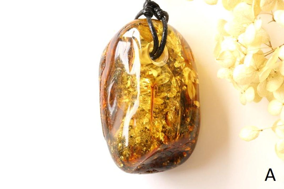 Super Large Green Baltic Amber Pendant With Hole, Green Color Large ...