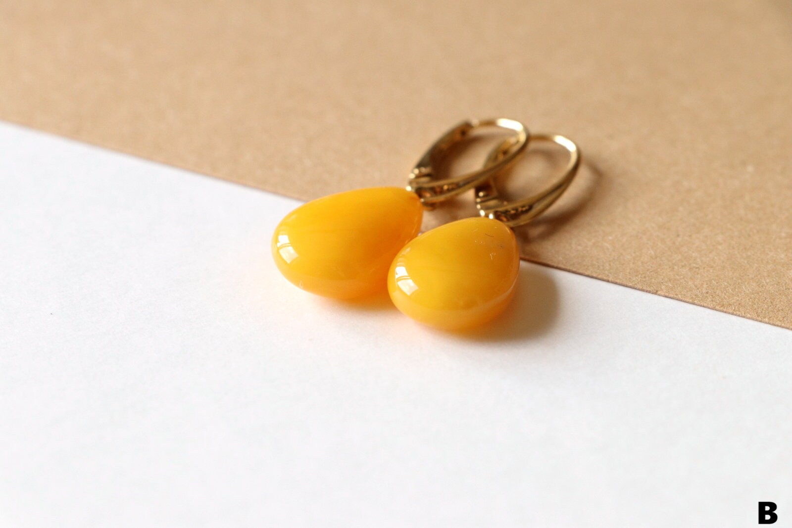 Butterscotch Amber Earrings Dangle Dark Yellow Amber - Etsy