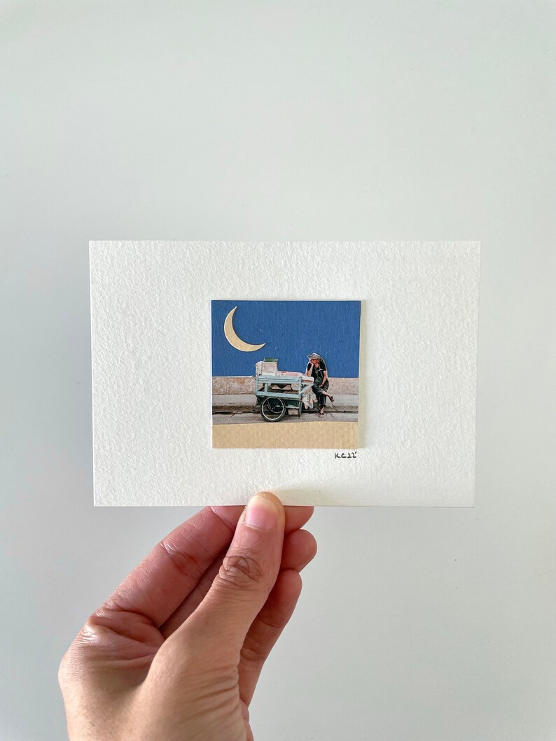 Small Unique Analog Paper Collage Artwork, Art Ready to Frame - Etsy