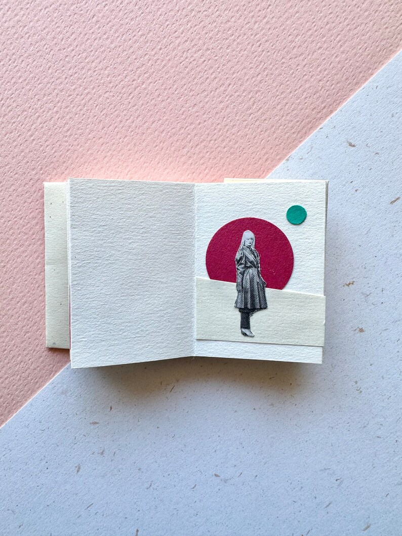 Small and Unique Analog Paper Collages in a Handmade Notebook - Etsy