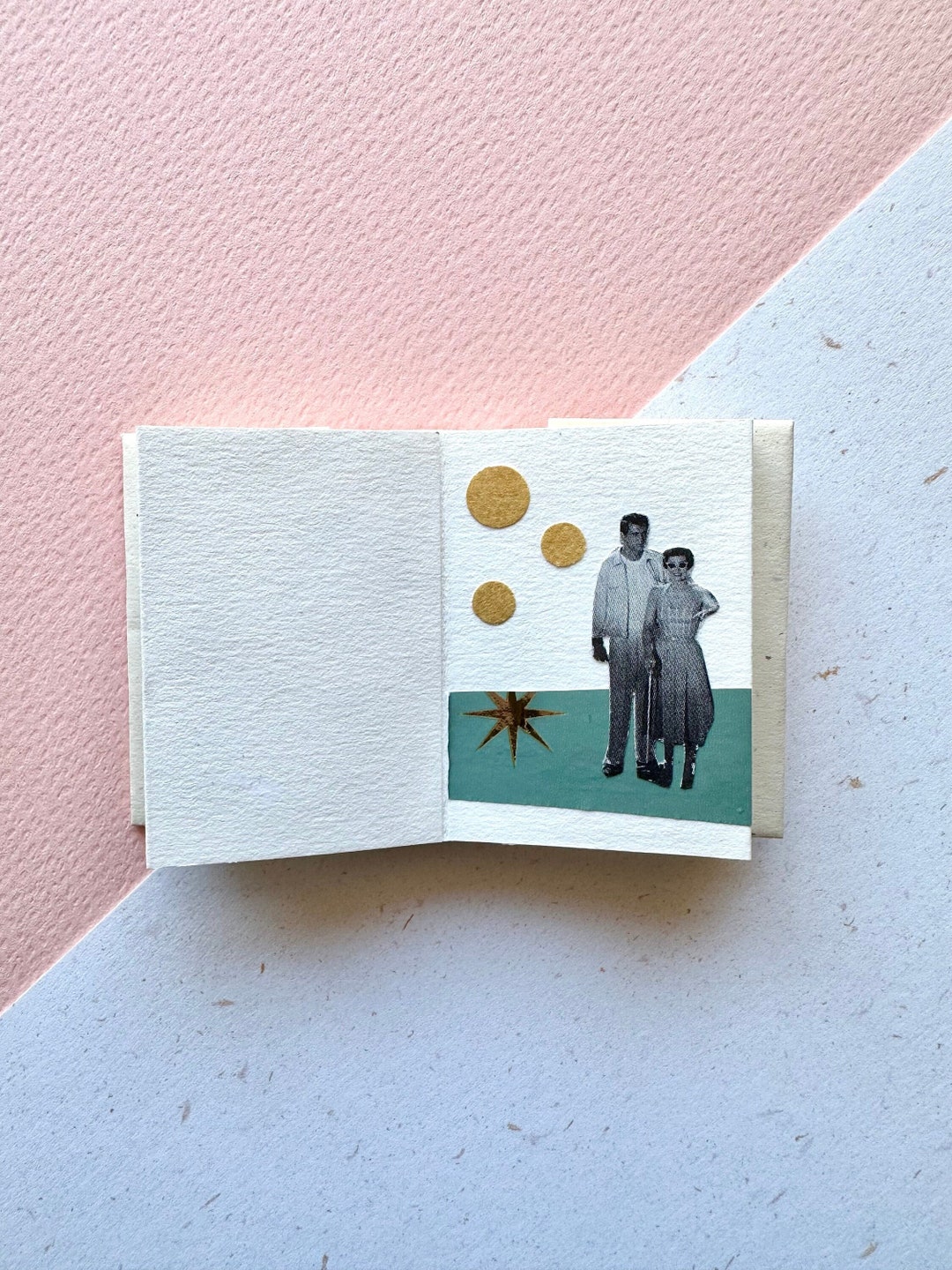 Small and Unique Analog Paper Collages in a Handmade Notebook - Etsy