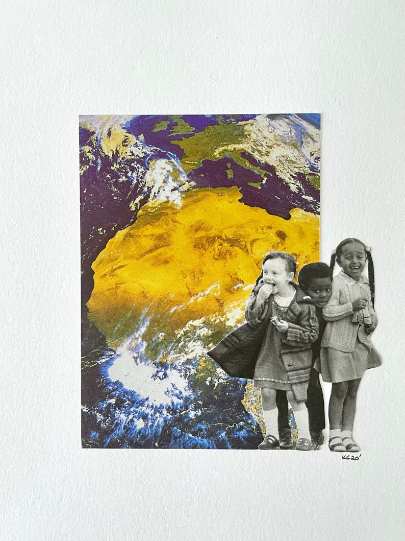 Unique Analog Paper Collage Artwork Ready to Frame - Etsy