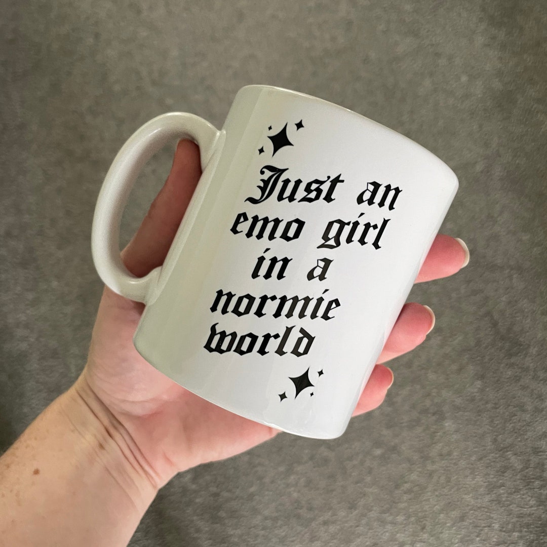 Emo Girl in a Normie World Sad Time Card Co Emo Mug - Etsy