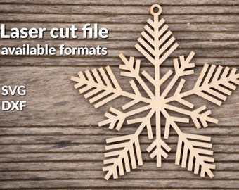 Snowflake Svg Laser Cut File, Christmas Svg, Snowflakes Christmas Tree ...