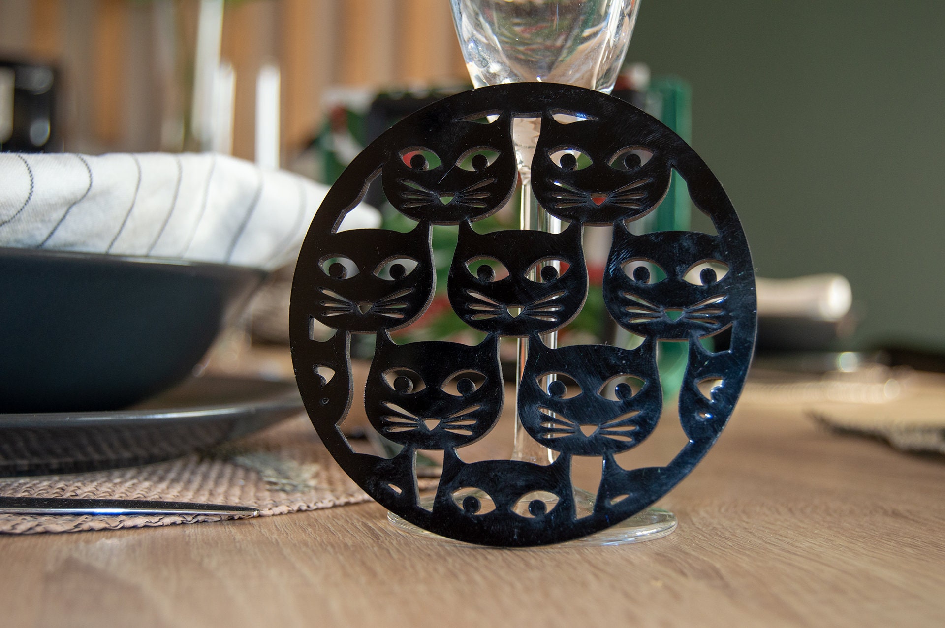 Cat Coaster Laser Cut File, Coster Svg, Cat Svg, Coaster Laser Cut ...