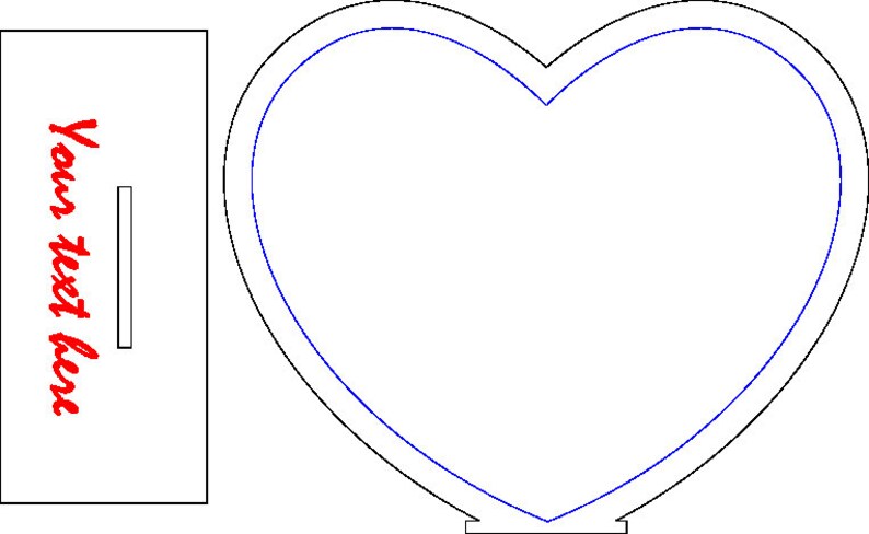 Heart Shaped Engraved Photo Frame Laser Cut File - Etsy