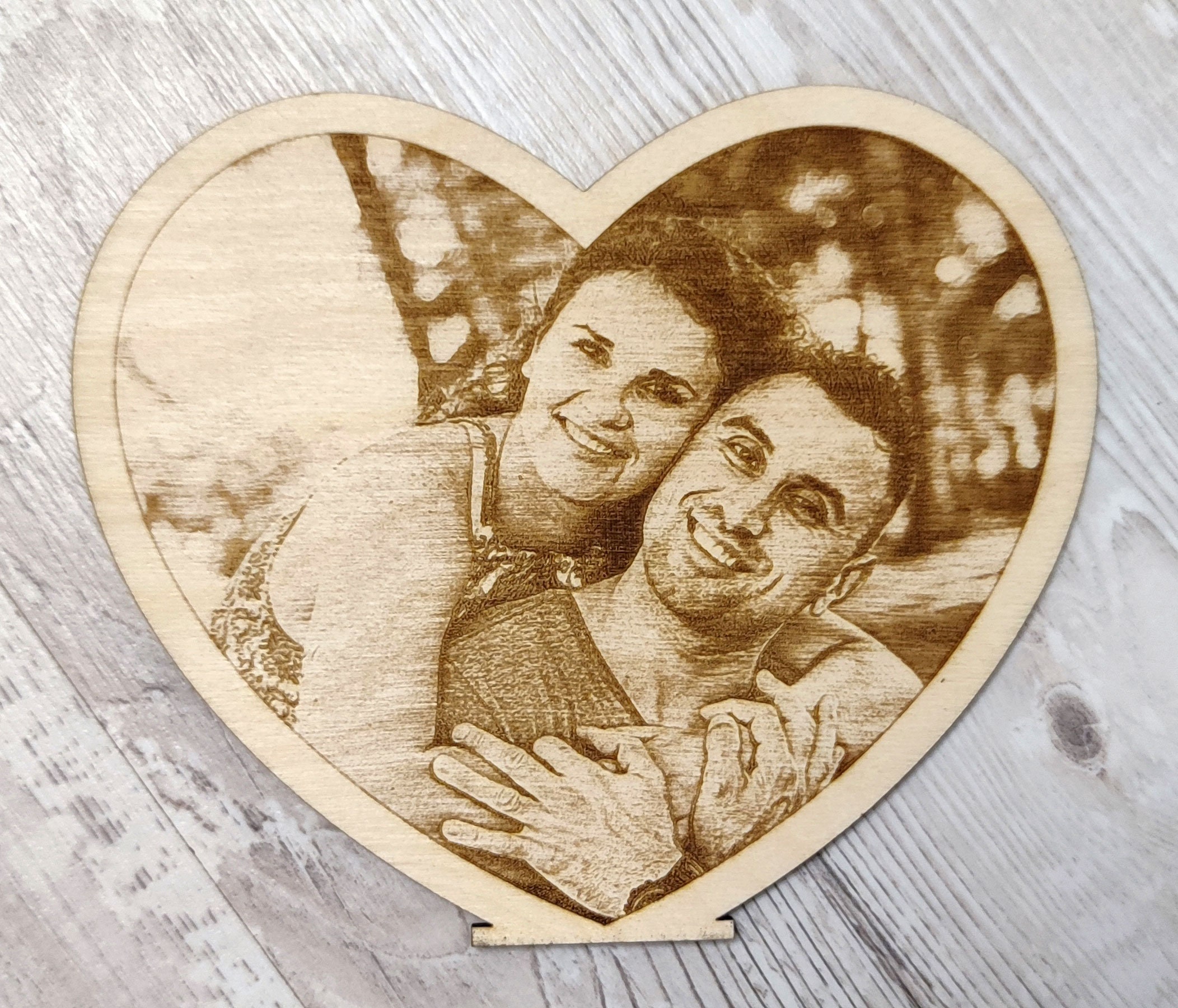 Heart Shaped Engraved Photo Frame - Laser Cut File - Etsy