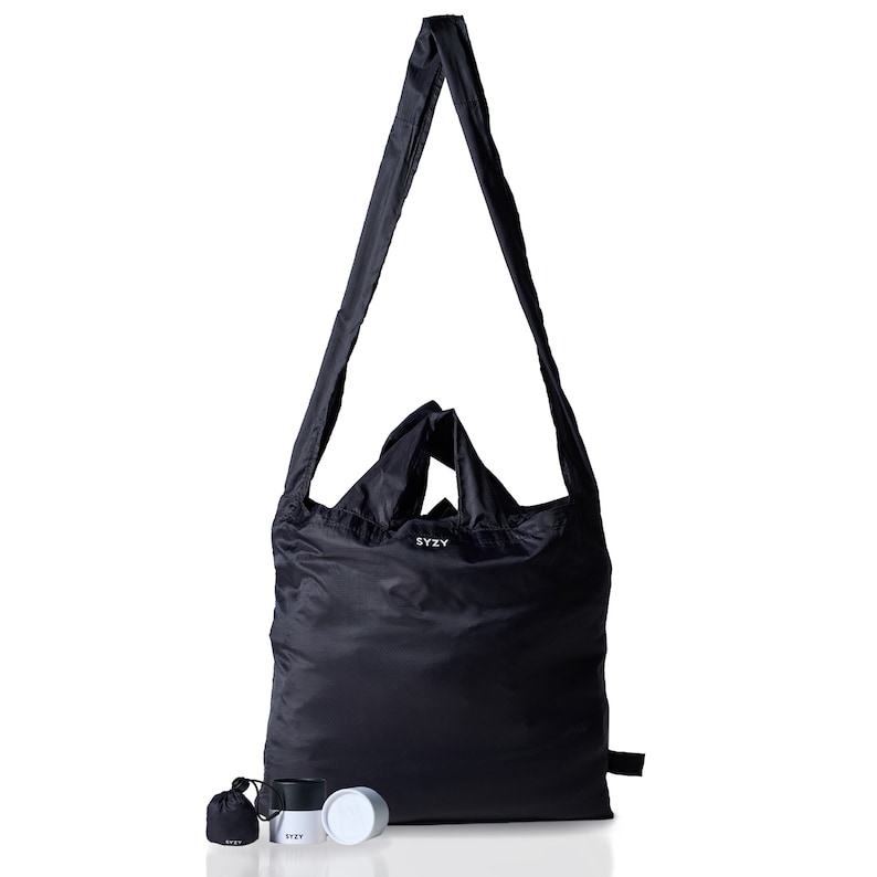 SYZY Packable Nylon Crossbody Tote: Portable Travel Shopping Bag - Etsy
