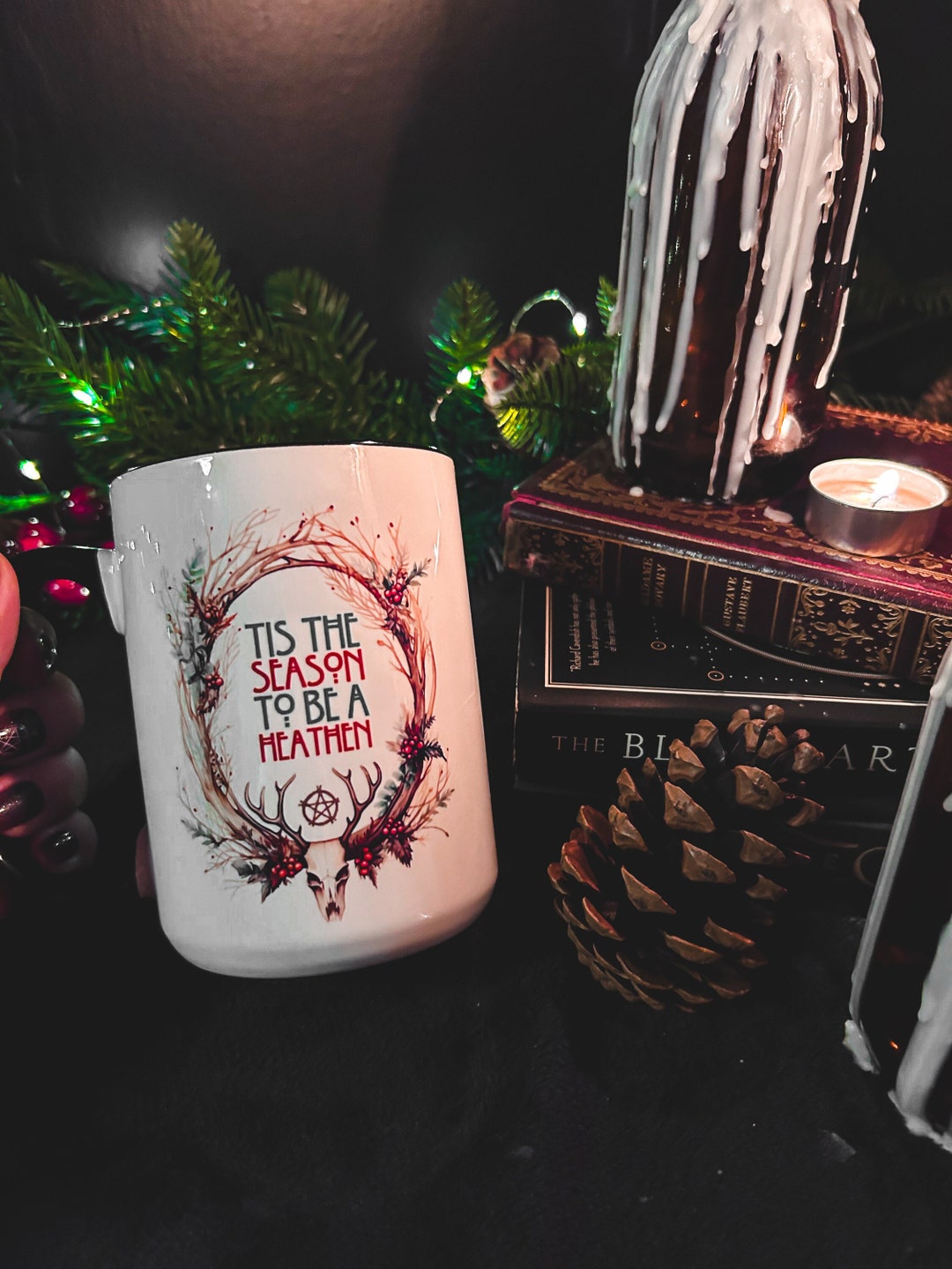 Tis the Season to Be A Heathen Coffee Mug | Pagan Yule Drinkware ...