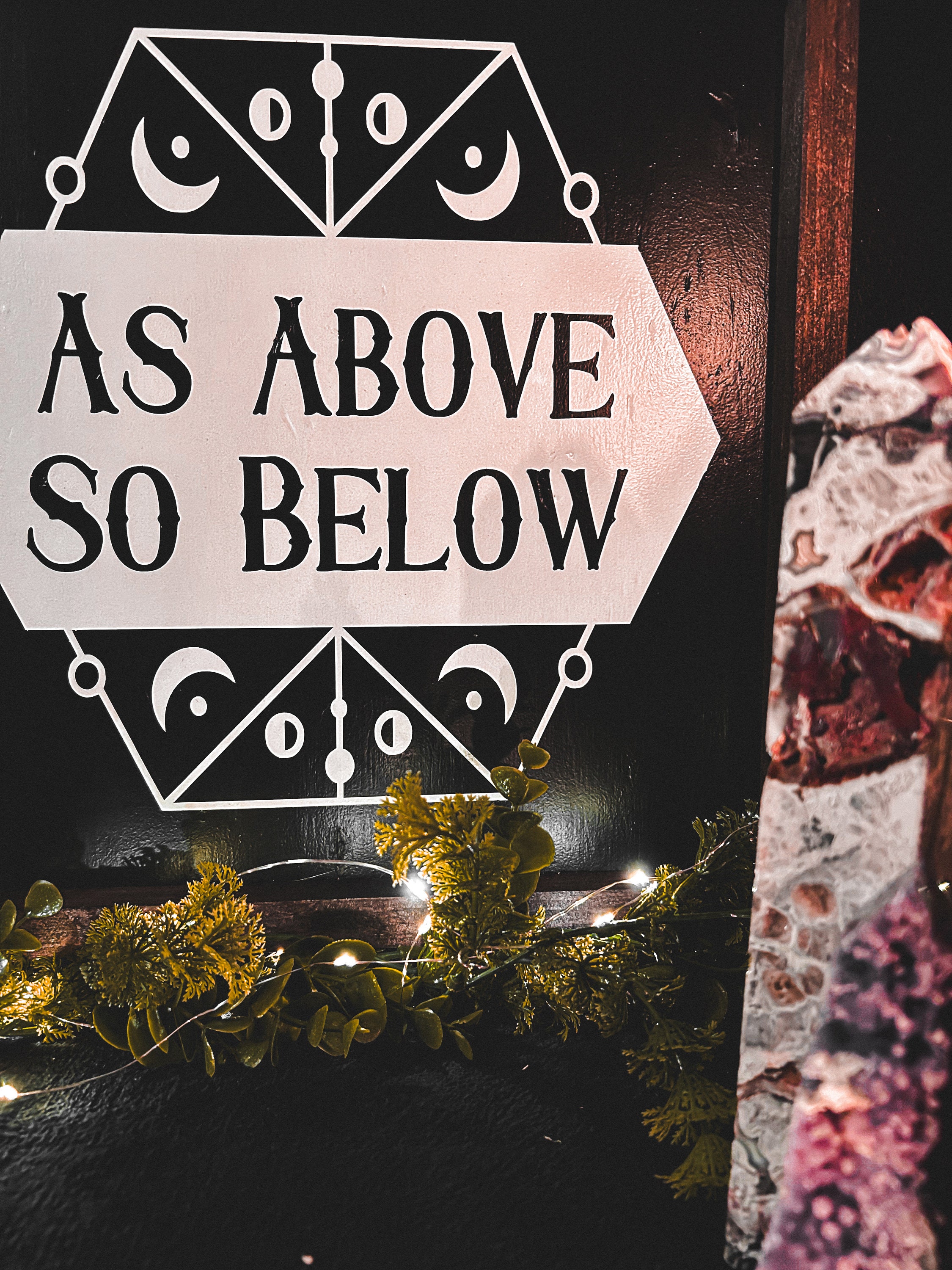 As Above so Below Handmade Wooden Sign, Wiccan Wall Art, Esoteric Home ...