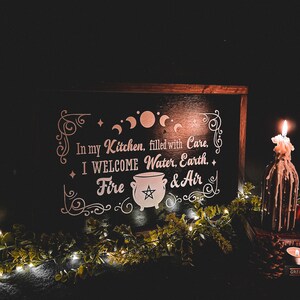 Kitchen Witch Blessing Handmade Wooden Sign | Magical Witchcraft ...