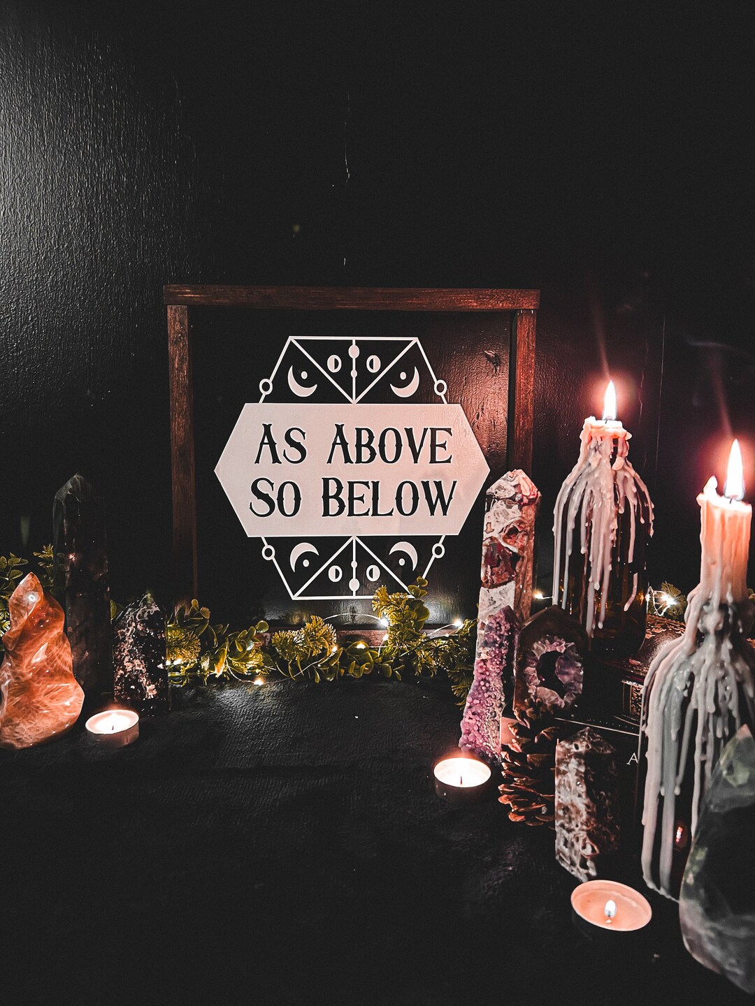 As Above so Below Handmade Wooden Sign, Wiccan Wall Art, Esoteric Home ...