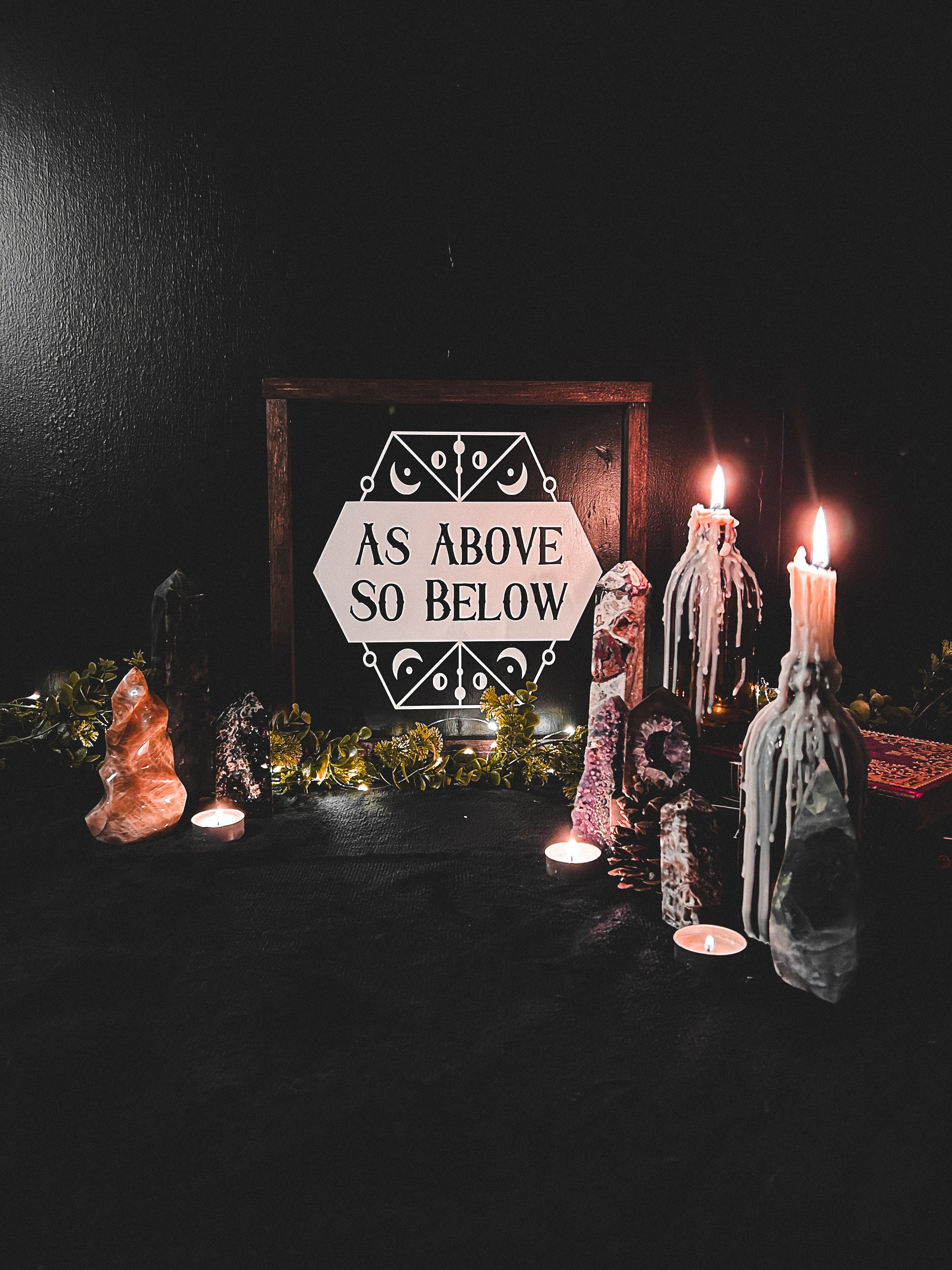As Above so Below Handmade Wooden Sign, Wiccan Wall Art, Esoteric Home ...