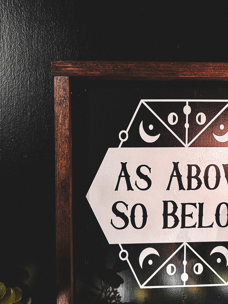 As Above so Below Handmade Wooden Sign, Wiccan Wall Art, Esoteric Home ...