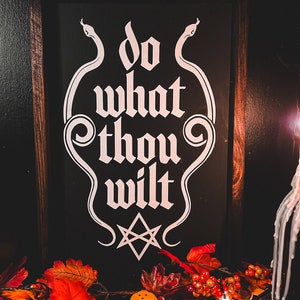 Do What Thou Wilt Handmade Wooden Sign | Witch Wall Decor | Gothic Home ...