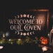 Welcome to Our Coven Wooden Sign, Witchy Family Home Decor, Gothic Wall ...