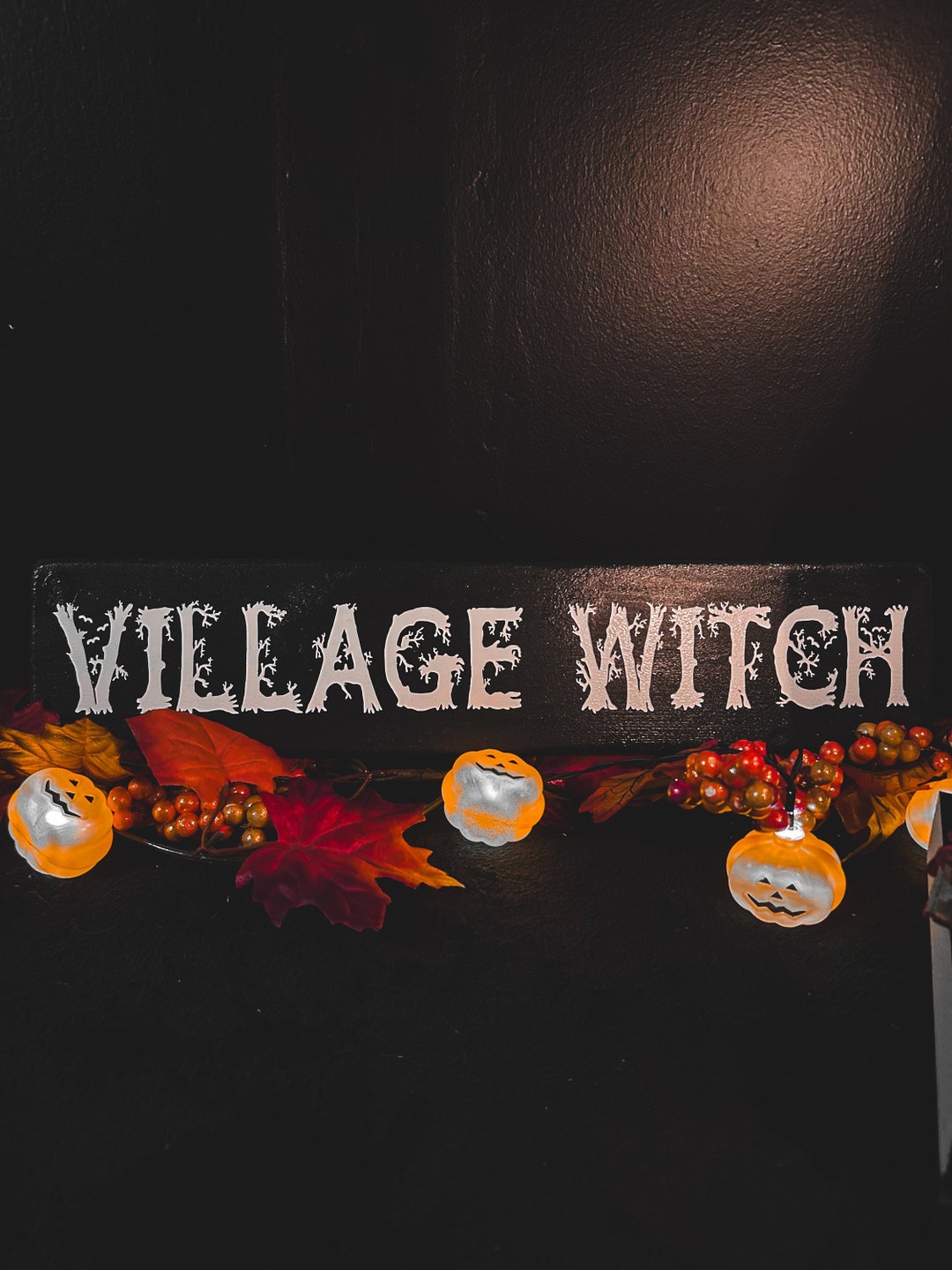 Village Witch Wood Sign | Witchcraft Room Decor | Gothic Wall Hanging ...