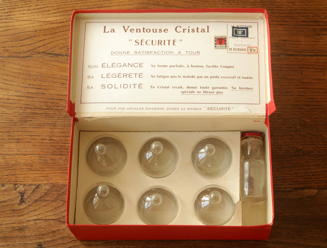Vintage French Crystal Cupping Set in Original Box, Made in Paris - Etsy