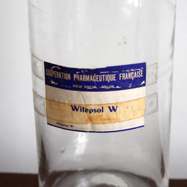 Vintage French Pharmacy Apothecary Bottles Set of 2 - Etsy