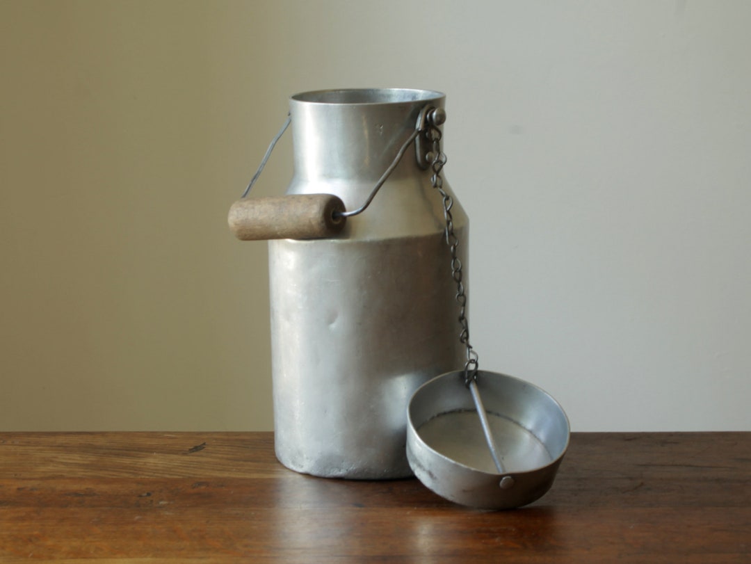 Vintage French Aluminum Milk Pail Stamped - Etsy