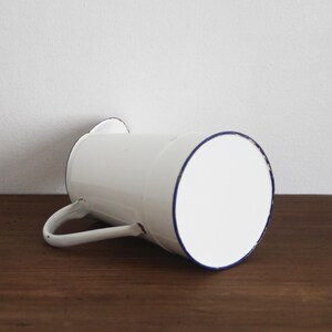 Vintage French Small White Enamel Water Jug Pitcher - Etsy