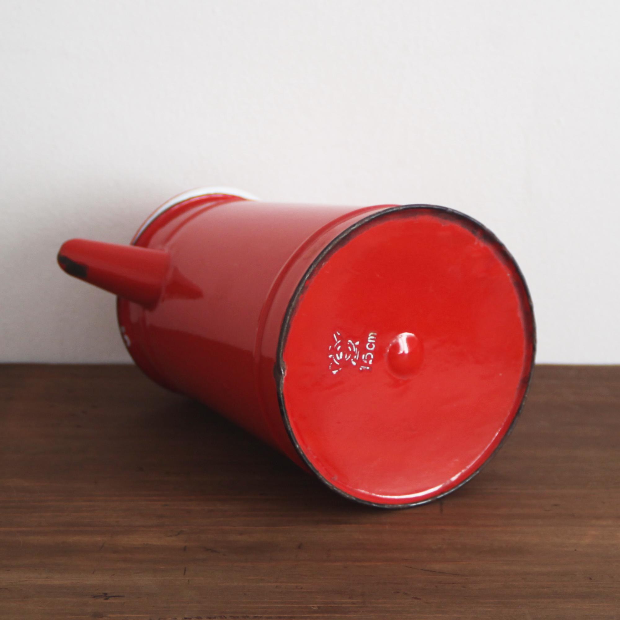 Vintage French Red Enamel Coffee Pot - Etsy