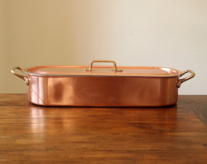 Vintage French Copper and Aluminium Fish Kettle Poacher Poissonniere ...