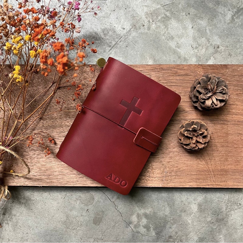 Red Leather Journal - Etsy
