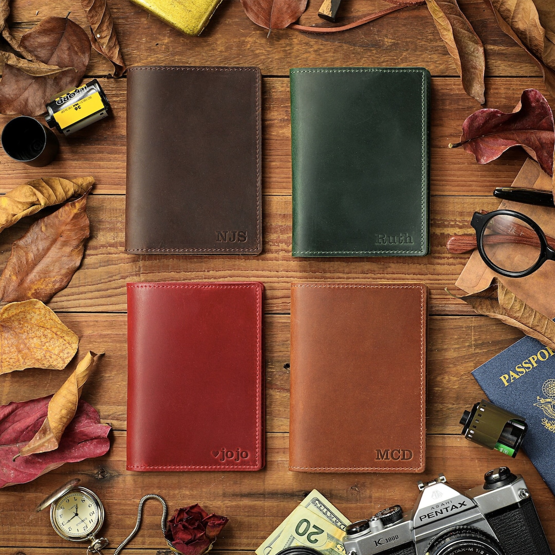Personalized Leather Passport Holder | Custom Leather Passport Wallet ...