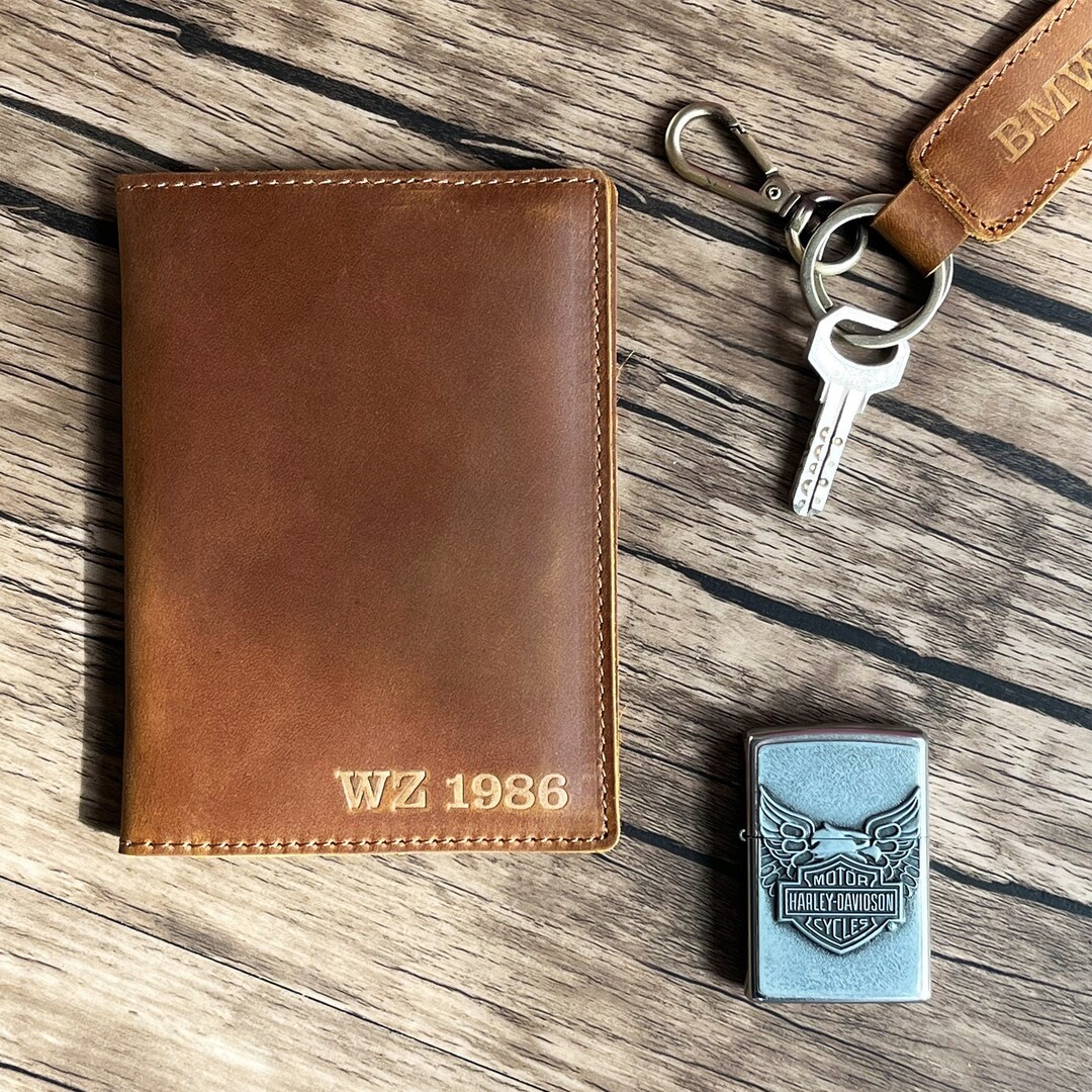 Personalized Leather Passport Holder Leather Vaccination - Etsy