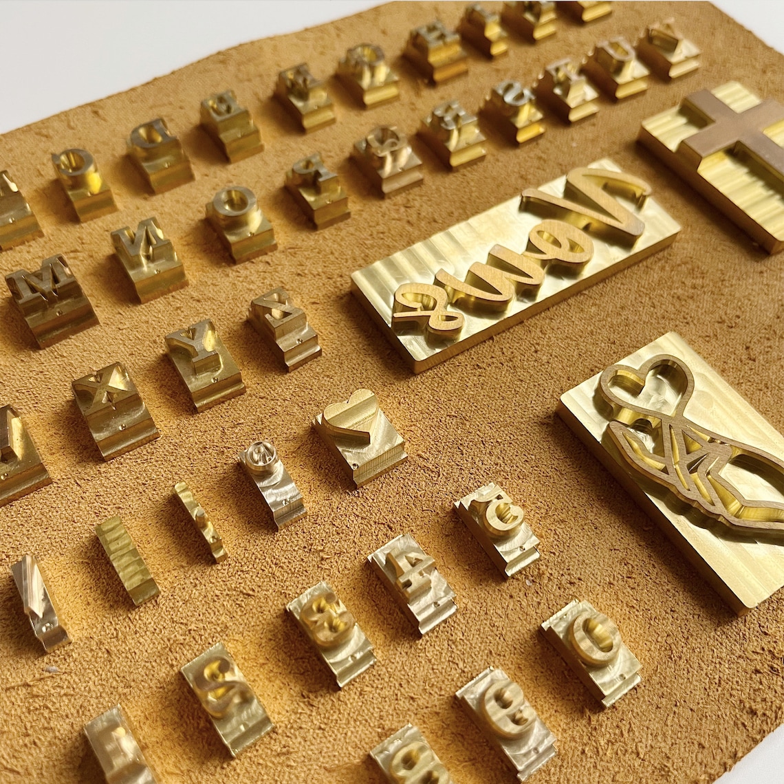 Brass Alphabet Letter Font Stamping Mold | 26pcs/set for Leather Hot ...