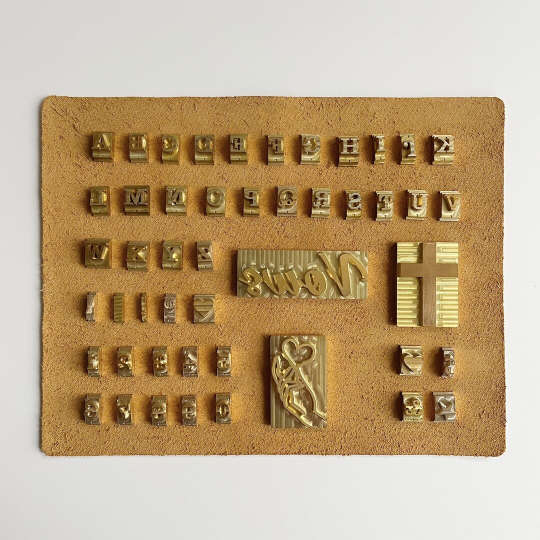 Brass Alphabet Letter Font Stamping Mold | 26pcs/set for Leather Hot ...
