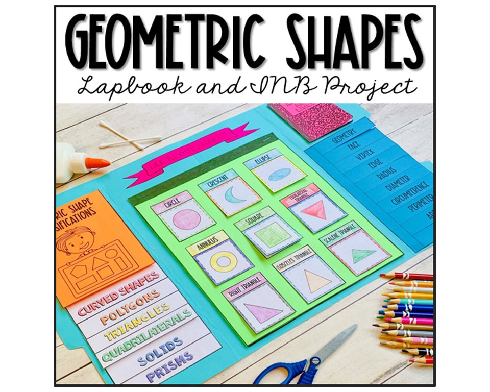 Geometric Shapes | Lapbook and Interactive Notebook - Etsy