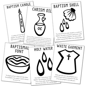 Baptism - Sacrament Posters, Coloring Pages, and Mini Book Set - Etsy