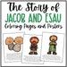 Jacob and Esau Bible Story Coloring Pages and Posters | Craft Activity ...