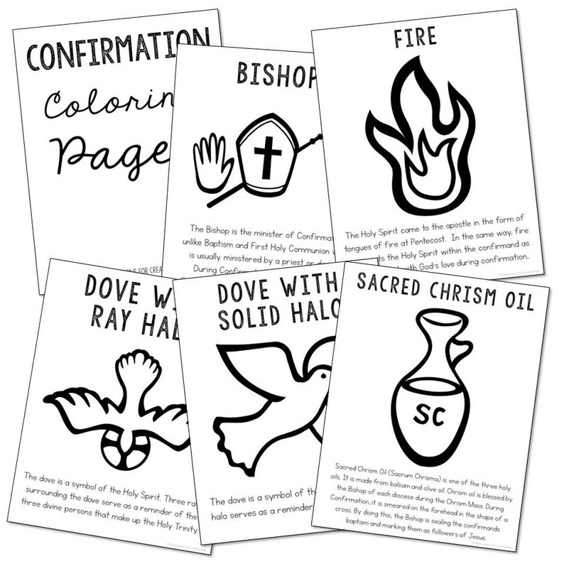 Confirmation - Sacrament Posters, Coloring Pages, and Mini Book Set - Etsy