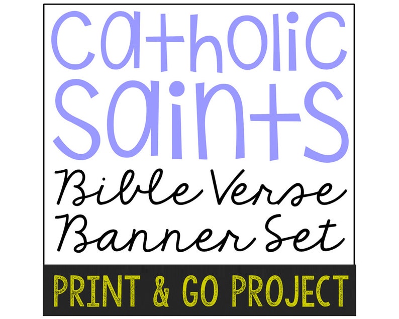 Catholic Saints Activity | Banner Craft Project | Bible Verses | All ...
