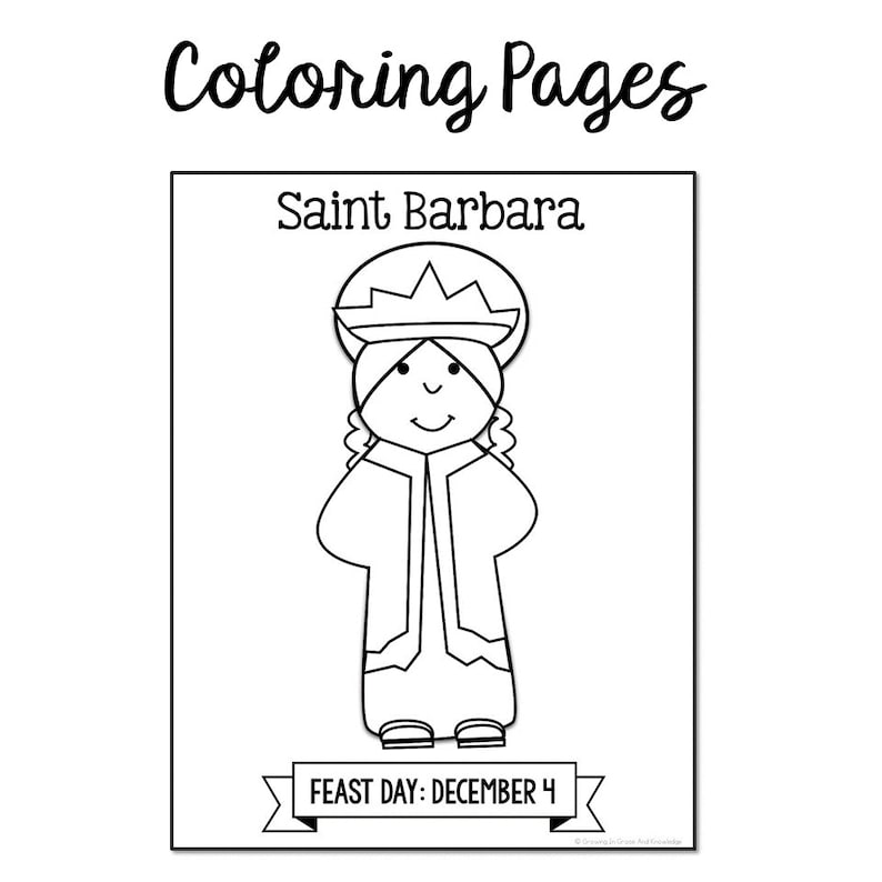 Catholic Saints Feast Day Posters and Coloring Pages - Etsy