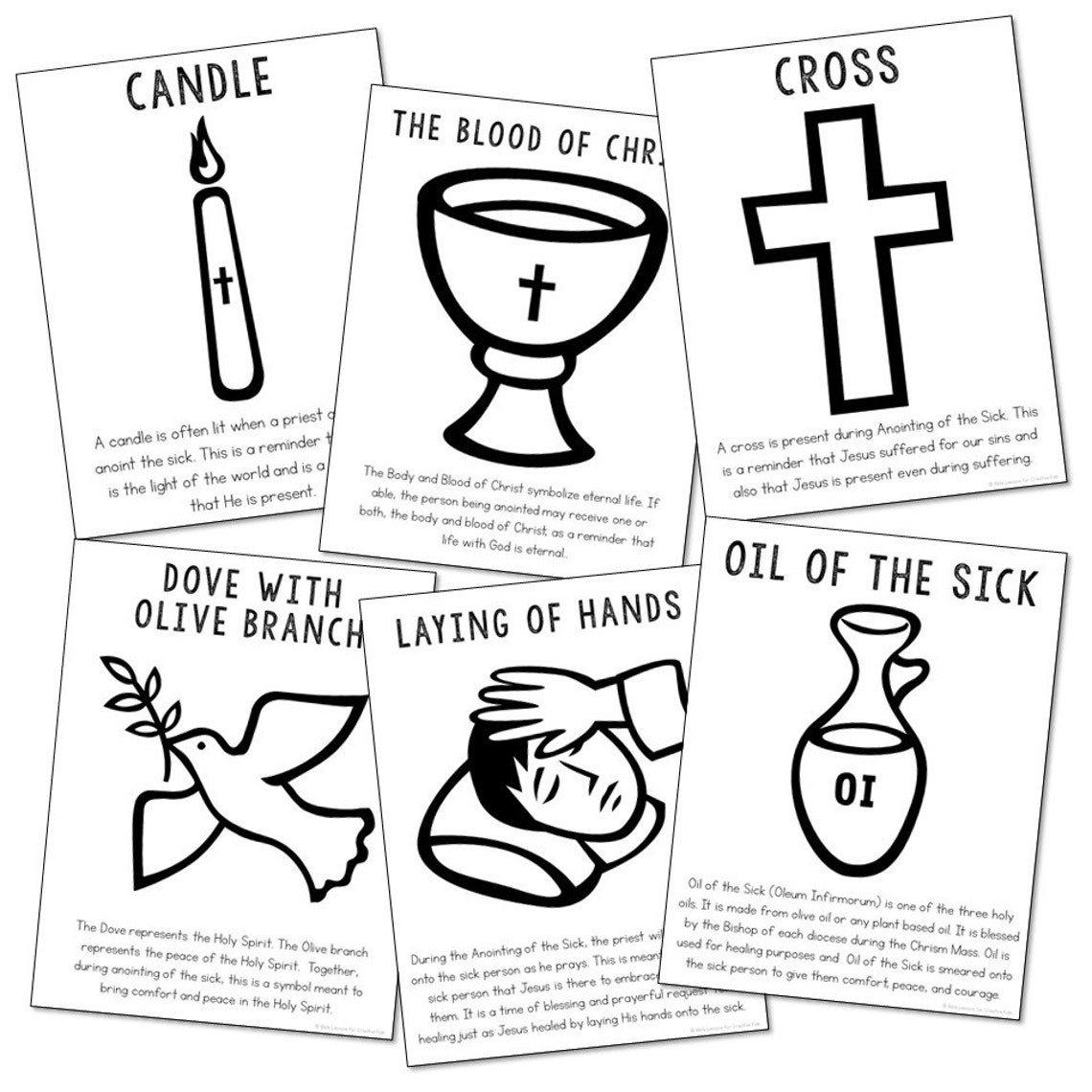 Anointing the Sick - Sacrament Posters, Coloring Pages, and Mini Book ...