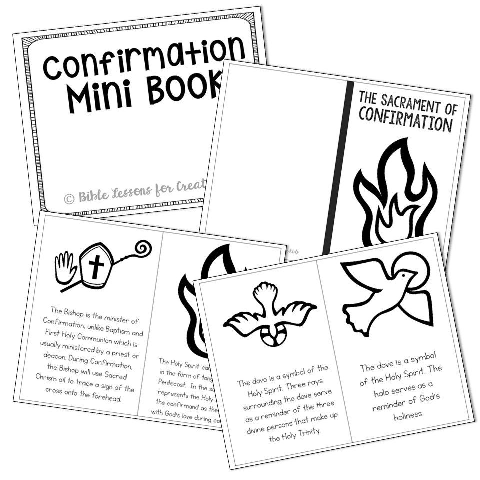 Confirmation - Sacrament Posters, Coloring Pages, and Mini Book Set - Etsy
