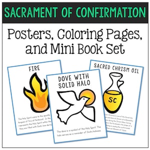 Confirmation - Sacrament Posters, Coloring Pages, and Mini Book Set - Etsy