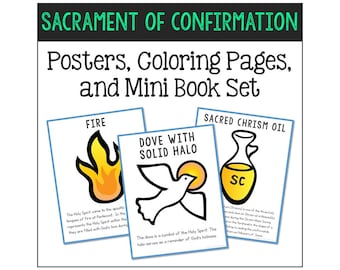 Anointing the Sick Sacrament Posters, Coloring Pages, and Mini Book Set ...
