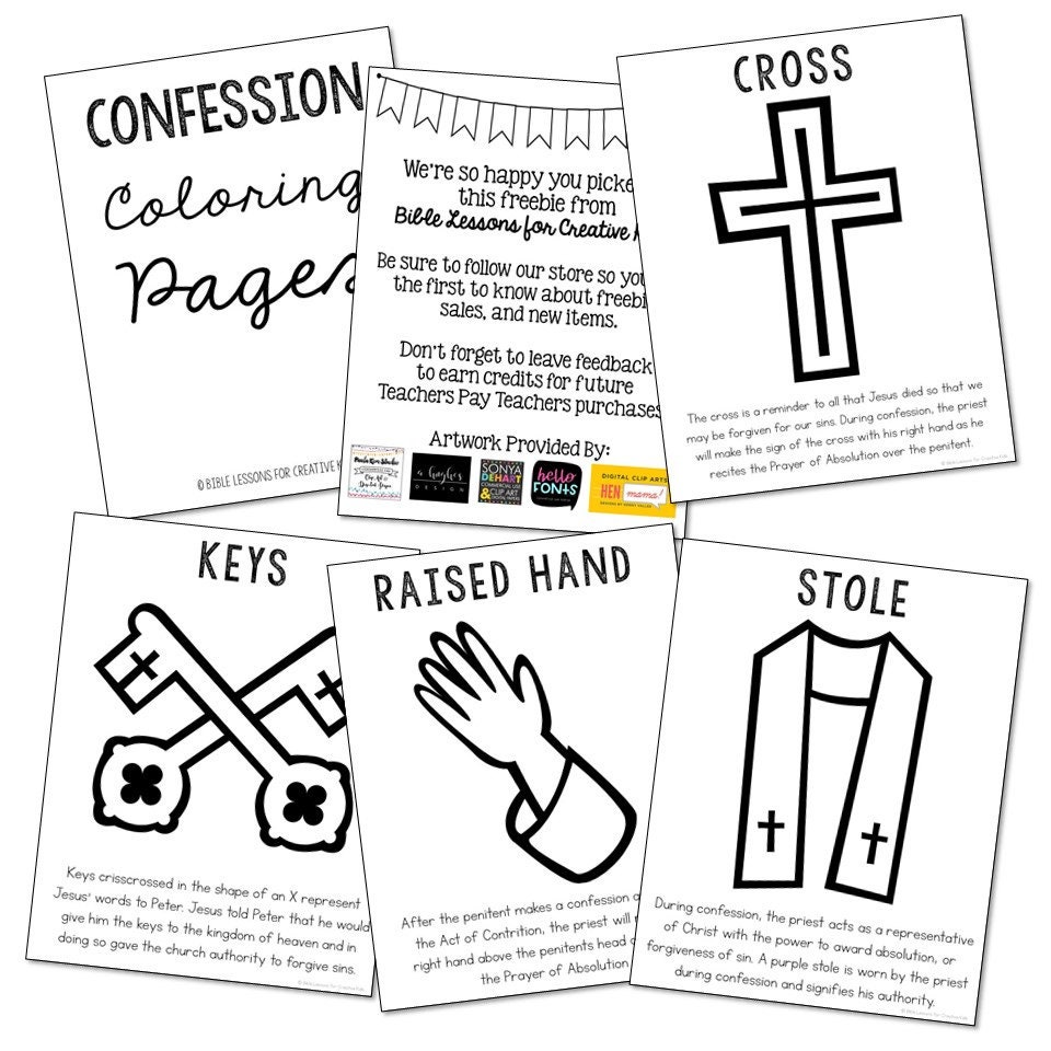 Reconciliation - Sacrament Posters, Coloring Pages, and Mini Book Set ...
