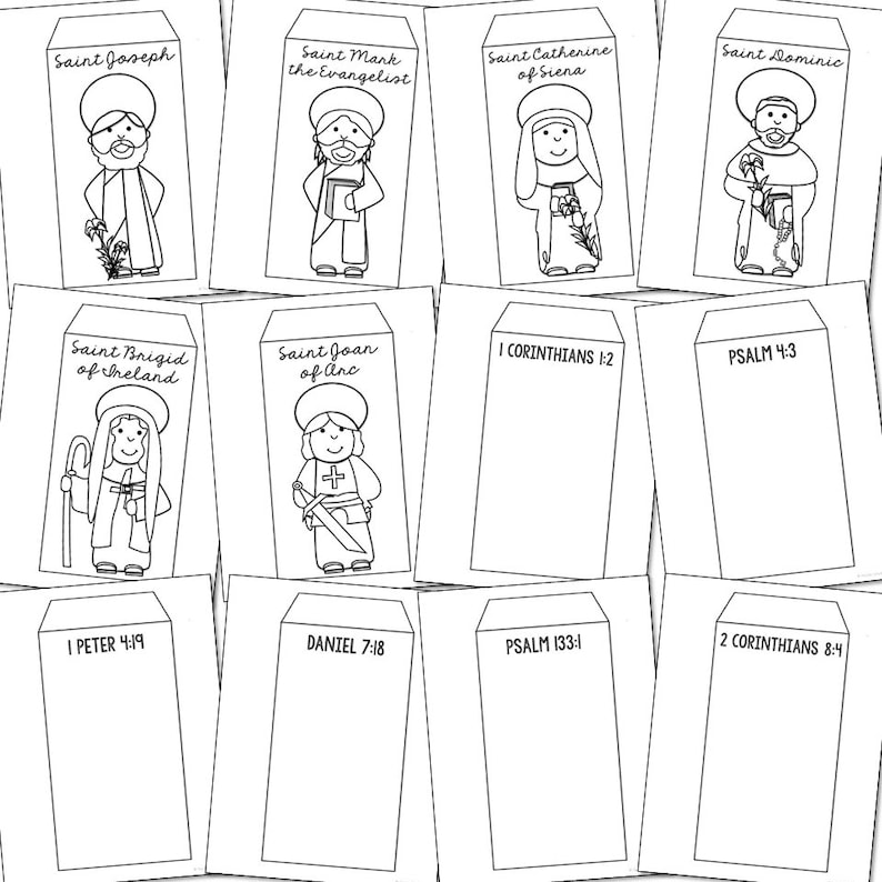 Catholic Saints Activity | Banner Craft Project | Bible Verses | All ...