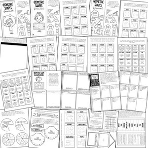 Geometric Shapes | Lapbook and Interactive Notebook - Etsy