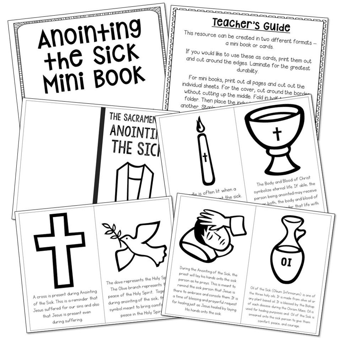 Anointing the Sick - Sacrament Posters, Coloring Pages, and Mini Book ...